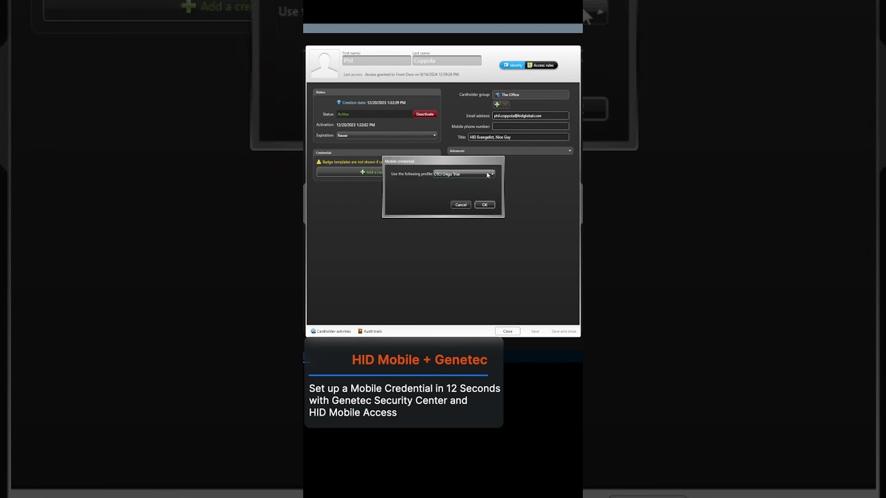 HID Mobile Access with @genetec Security Center #applewallet #mobilesecurity #accesscontrol
