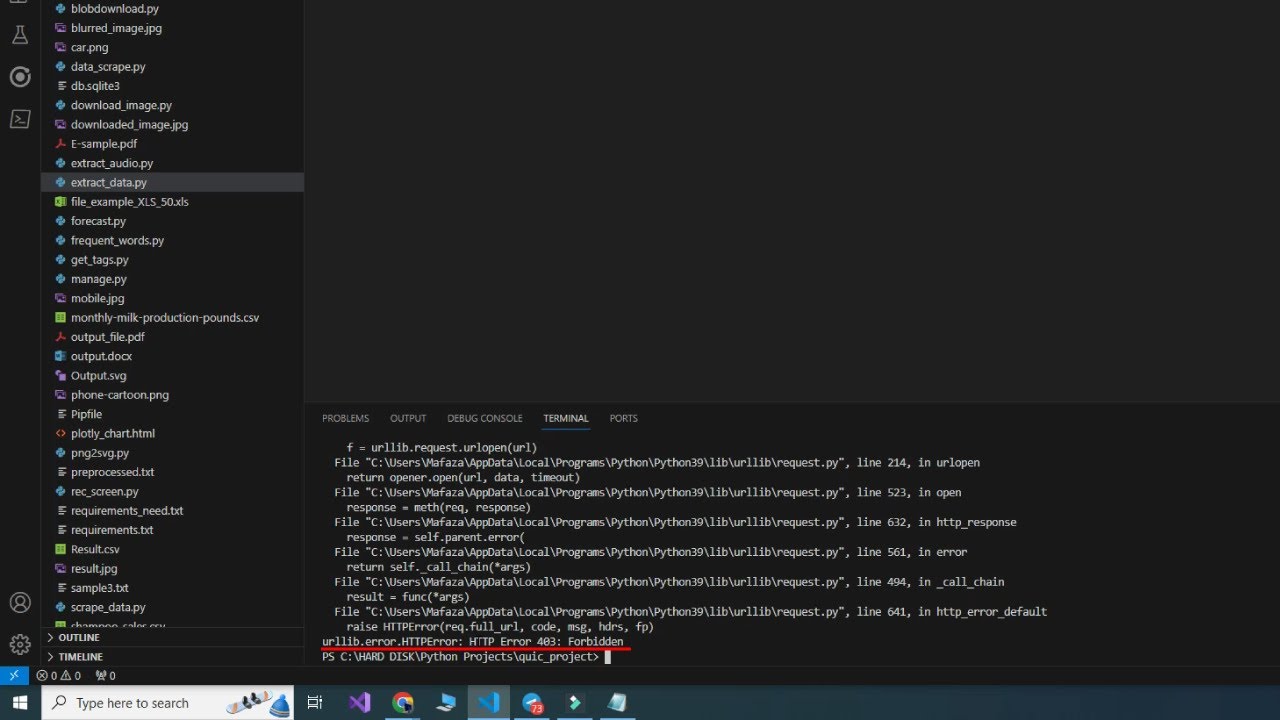 urllib.error.HTTPError: HTTP Error 403: Forbidden | Python web scraping