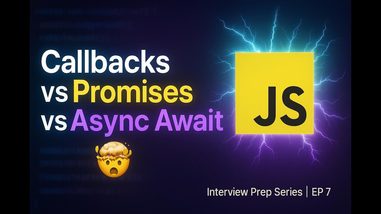 EP-7: Callbacks vs Promises vs Async/Await | JavaScript Interview Explained
