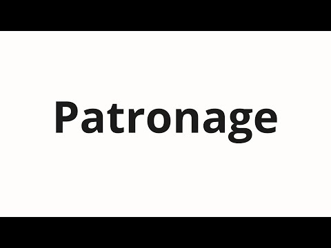 How to pronounce Patronage