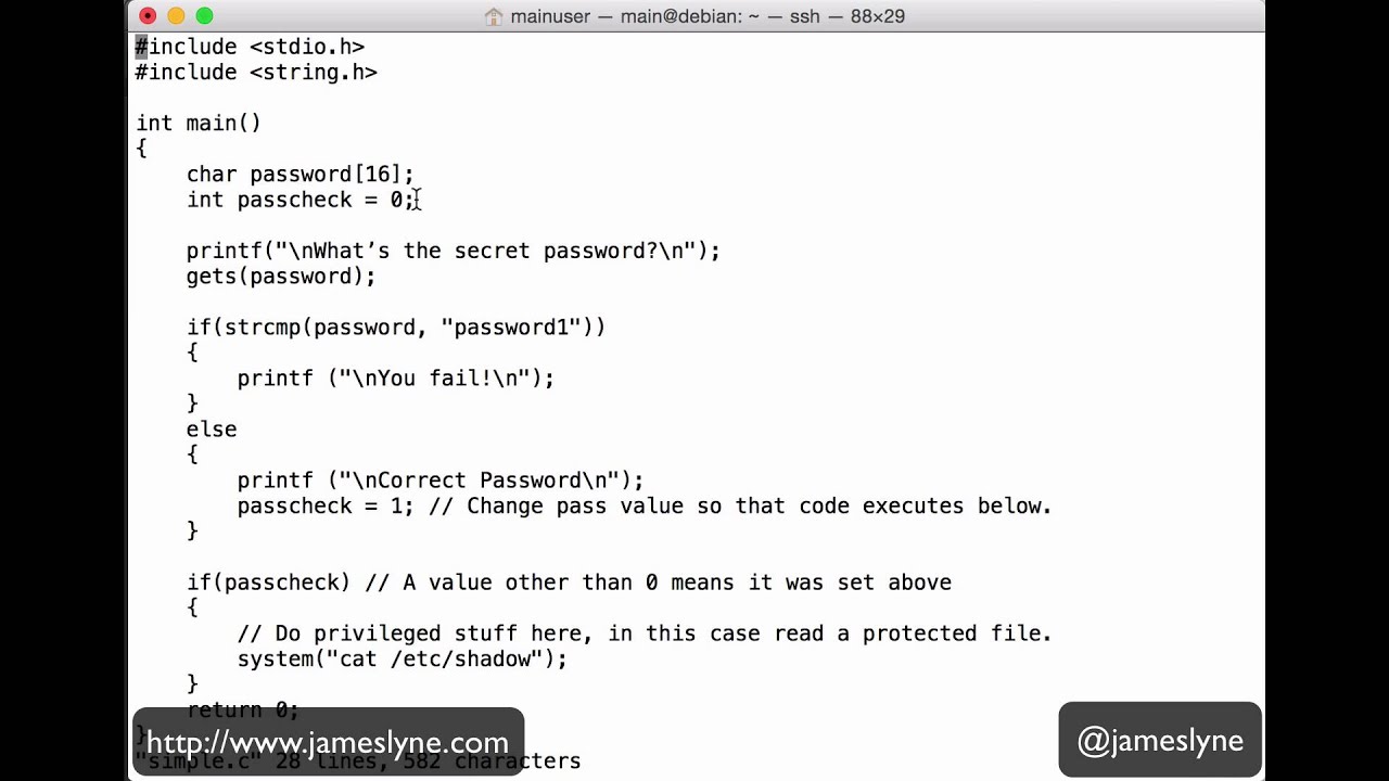 How They Hack: Simple Buffer Overflow