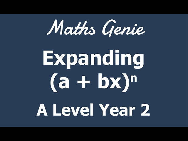 Expand Maths Genie