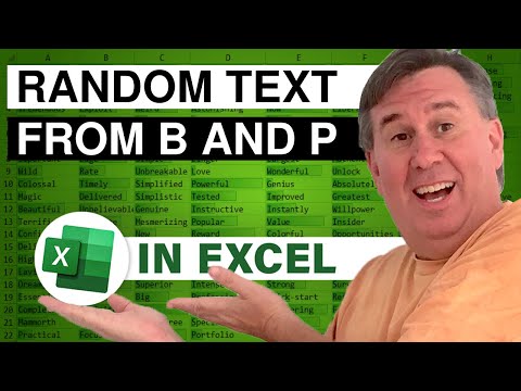 Excel - How to Generate Random Combination Of PBPBBP - Episode 2448
