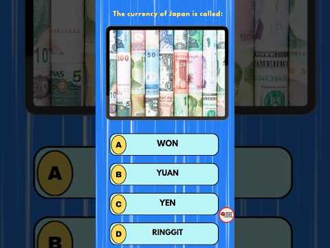 The currency of Japan is called:#iqtest #quiz #currency #japan #country #shortvideo #quiztime