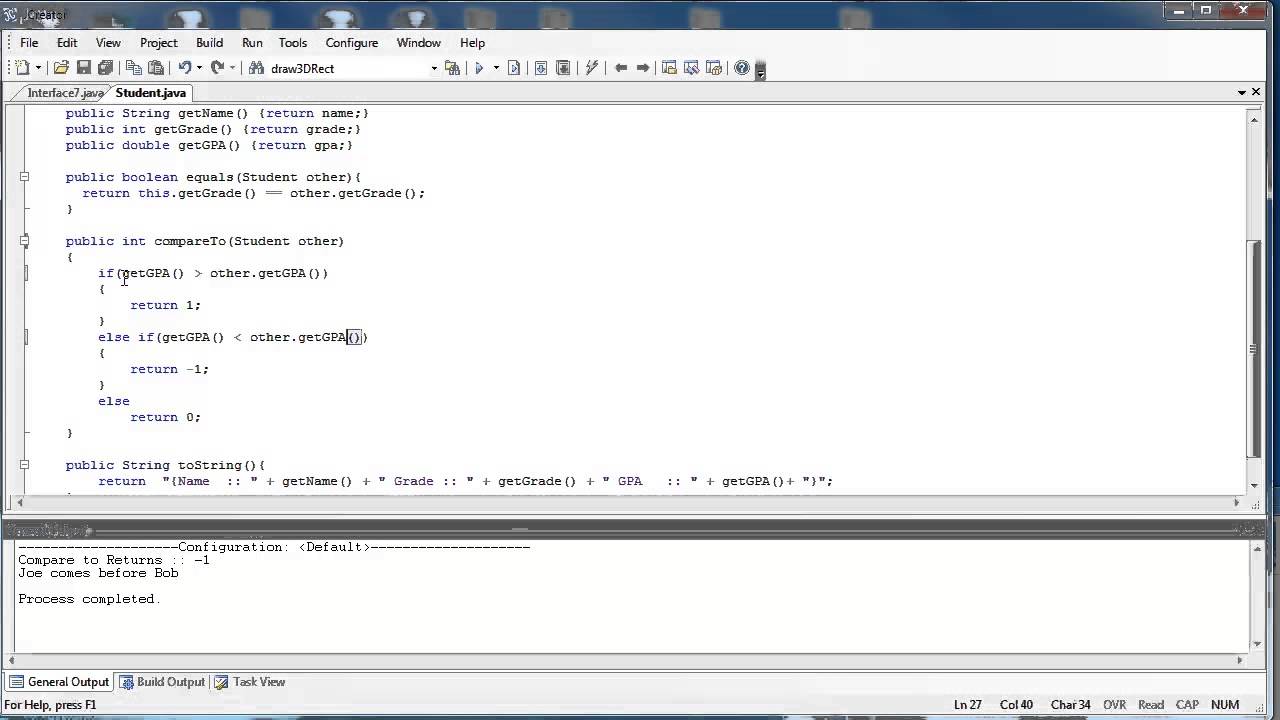 Interfaces Part 6: Comparable Interface (Java)
