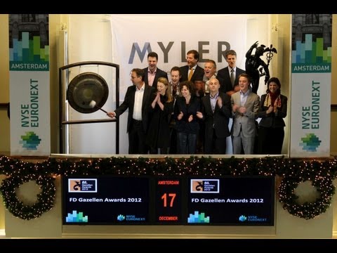 Winnaar FD Gazellen 2012 Myler luidt gong