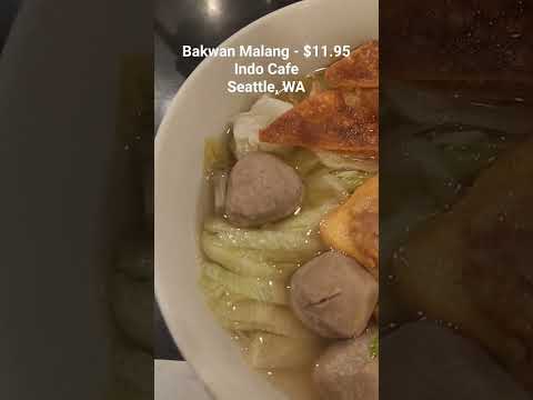 ONLY $12! Bakwan Malang at Indo Cafe in Seattle, WA. Indonesian food in USA! #indonesianfood