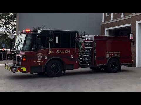 Salem, MA Fire Department Engine 1 responding!