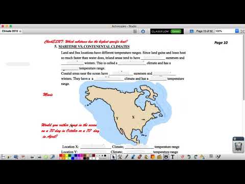 Lesson: Maritime & Continental Climates