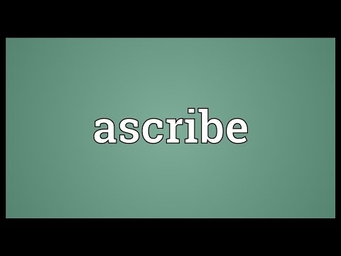 Ascribe Meaning
