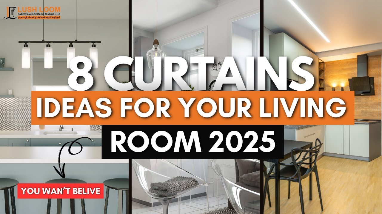 8 Curtains Ideas for Your Living Room 2024 | Latest Curtain Trends for Living Room | Lushloom