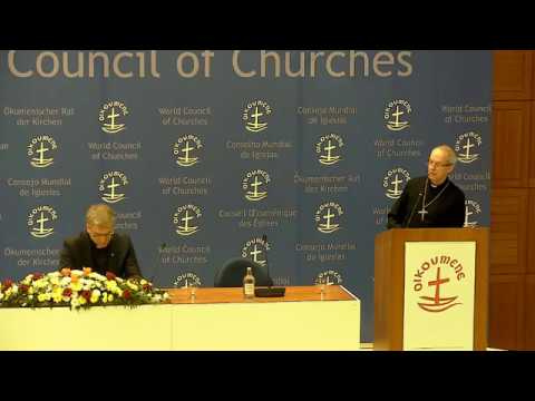 Archbishop of Canterbury Justin Welby: public lecture, live from the WCC