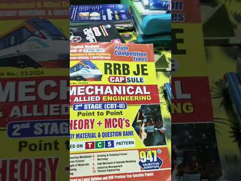RRB JE CBT 2 BEST BOOK FOR MECHANICAL ENGINEERING #RRBJE #MECHANICAL ENGINEERING # CBT2 #RAILWAY