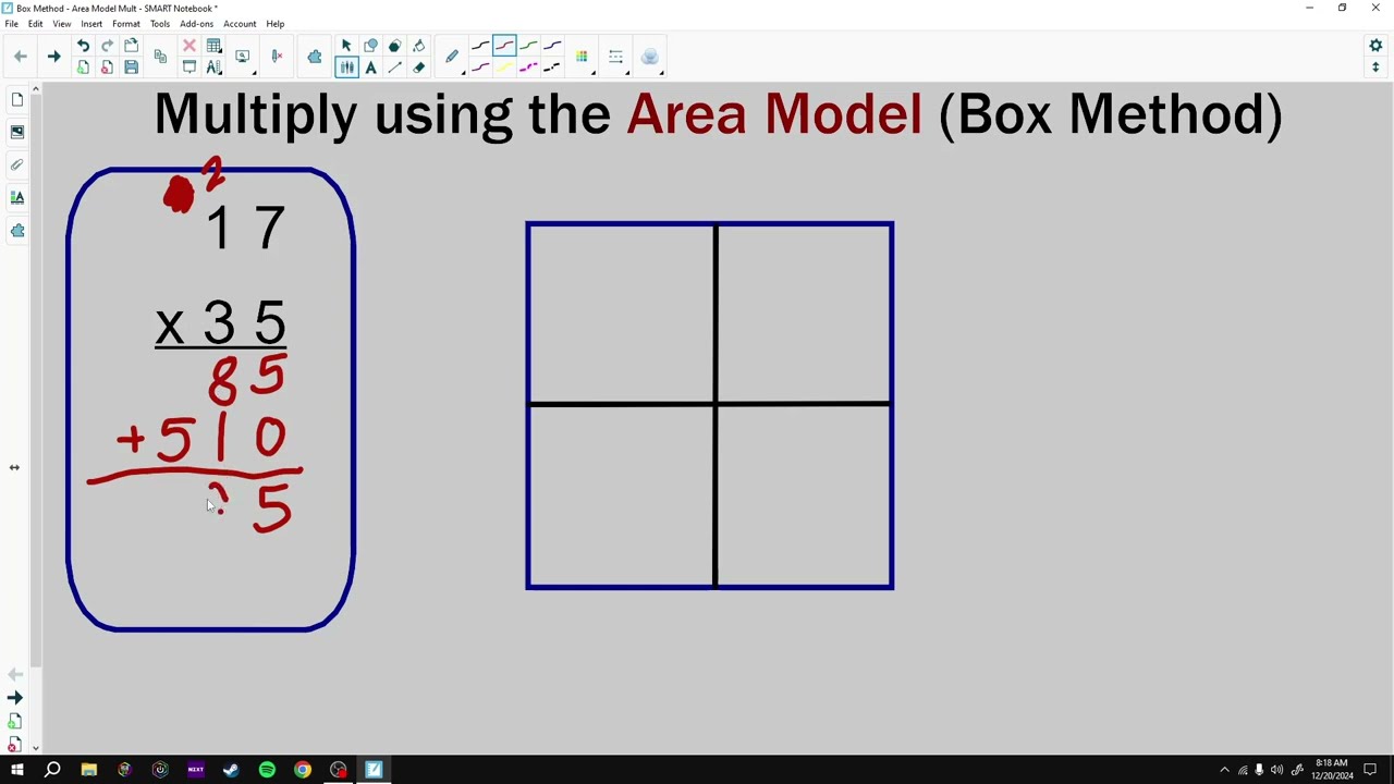 Multiply using the Area Model / Box Method