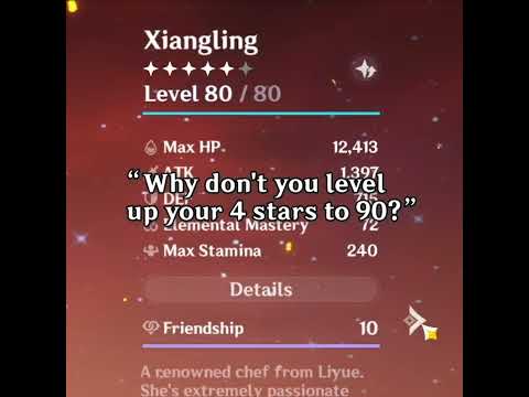 Why I don't level up 4 stars to 90???????? #genshinimpact