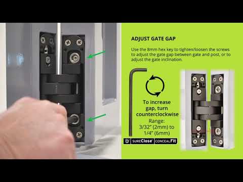 SureClose® CONCEALFIT Gate Hinge & Closer Set