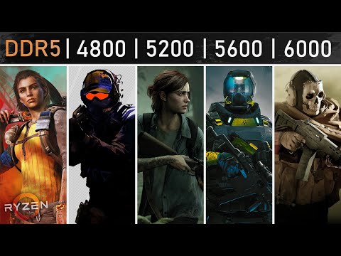 DDR5 4800 vs 5200 vs 5600 vs 6000MHz | 1080P & 1440P Benchmarks