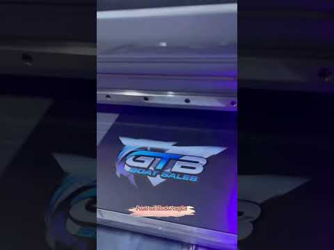 6090 UV Printer print LOGO on Acrylic