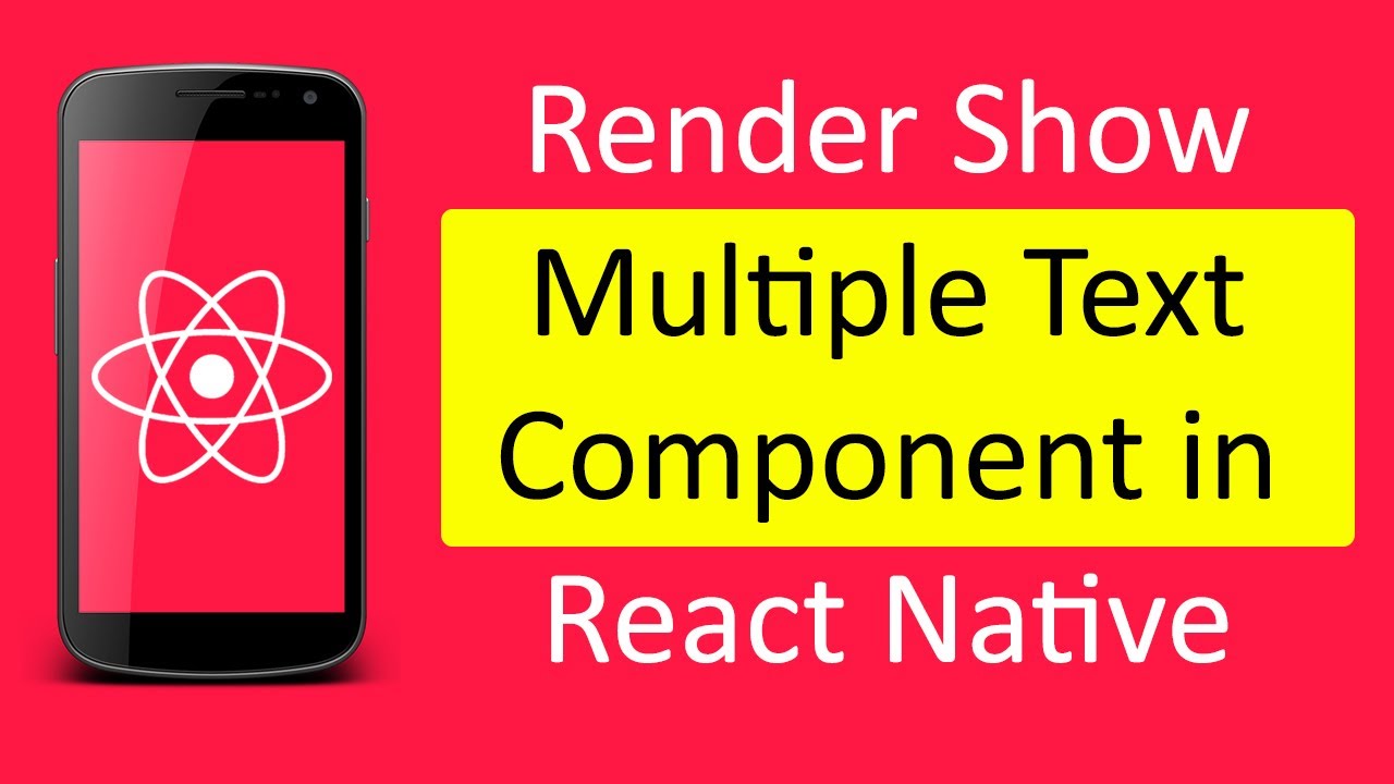 Render Show Multiple Text Component in React Native Step by Step Android iOS Example Video Tutorial