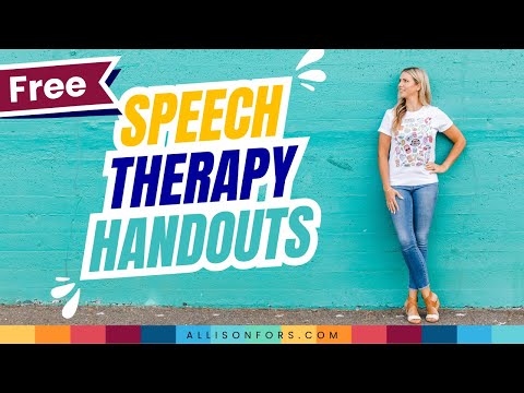 Free Speech Therapy Handouts and Infographics for SLPs