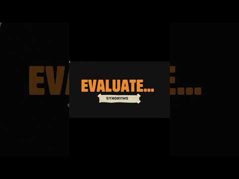 Evaluate Synonyms#wordvocabulary #sscexam #bankexam #sscbankvocab #shorts