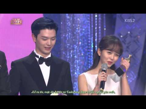 [VIETSUB] 2015 KBS Drama Awards - "Best Couple" Sungjae with Kim So Hyun