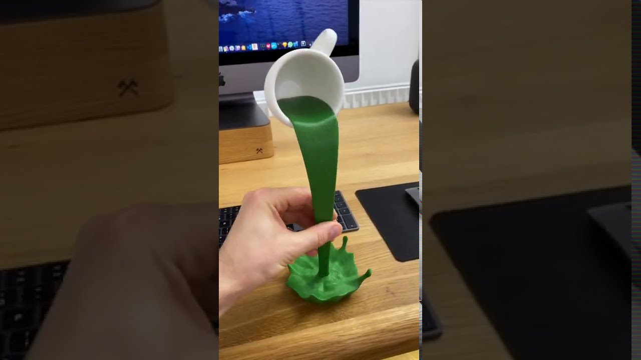 3D Printed Desk Art - Coffee Floating Cup