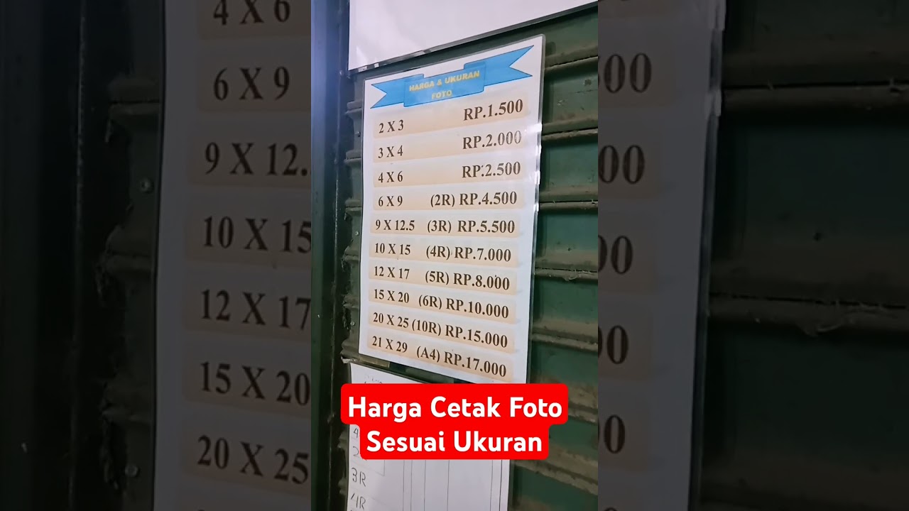 Harga Cetak Foto sesuai ukuran, murah gak yah? #cetakfoto #hargacetakfoto #ukuranfoto