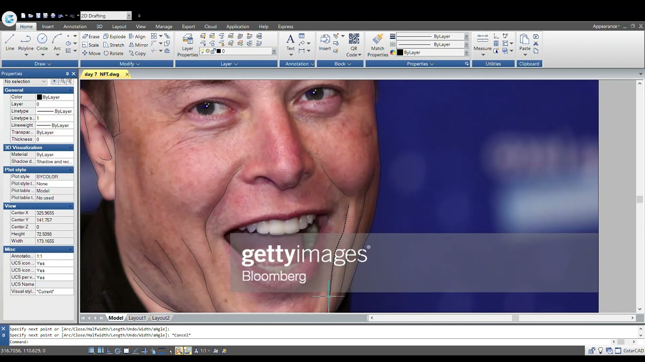 Create a NFT in CAD program (ELON MUSK)