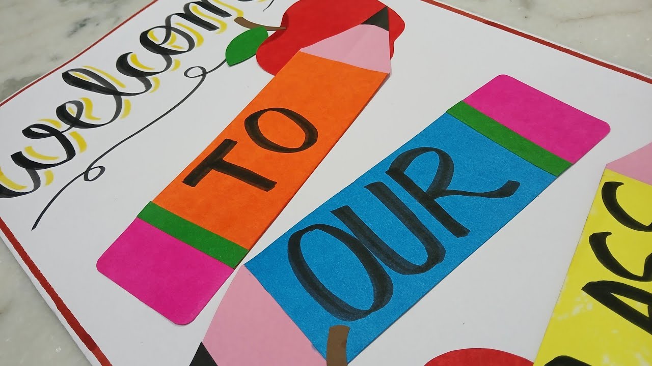 DIY Welcome Poster for Classroom | Back to School Craft 