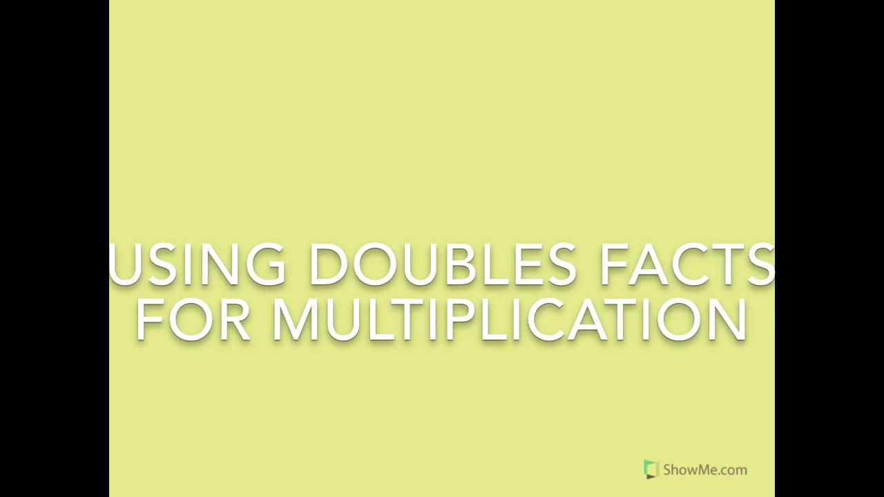 Using Double Facts For Multiplication