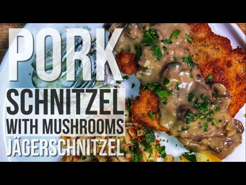 Jägerschnitzel Breaded Pork Schnitzel With Mushroom Gravy