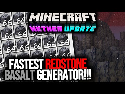 UPDATED FASTEST BASALT GENERATOR! (Bedrock, Java, PS4, MCPE) Minecraft 1.16 Nether Update