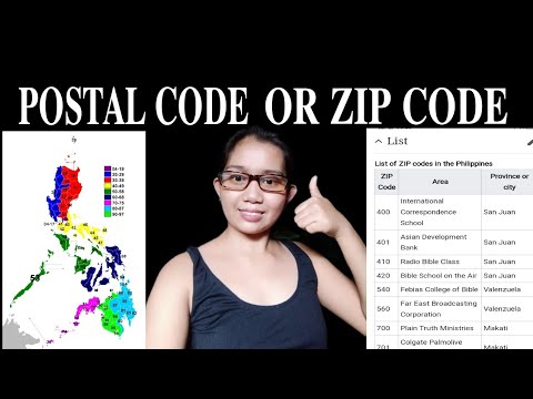 COMPLETE LIST OF ZIP/POSTAL CODE OF THE PHILIPPINES