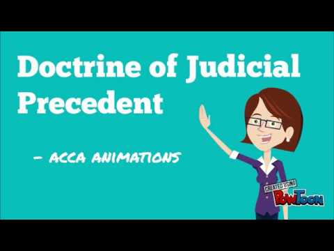 ACCA F4 English Legal System - 3 Doctrine of Judicial Precedent ✔