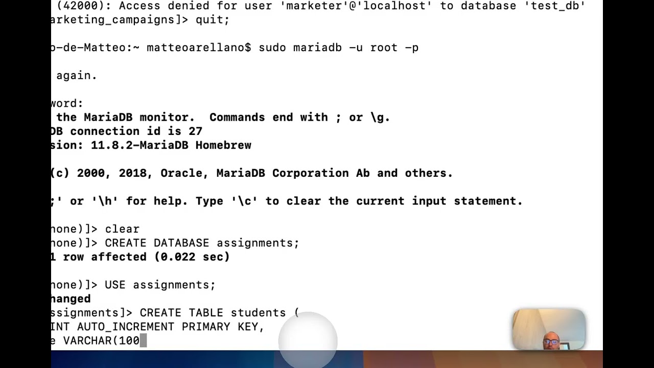 MariaDB Beginner Tutorial: Create Tables, Insert Data, and Run Basic SQL Commands