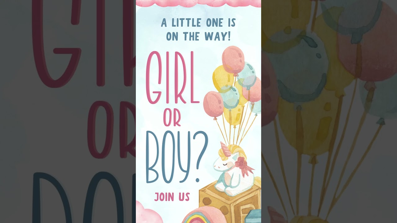How to make baby shower invitation video free | Template link in the description #babyshower