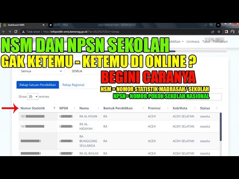 Cara Mudah Cek NSM/NPSN Madrasah dan Sekolah Secara Online