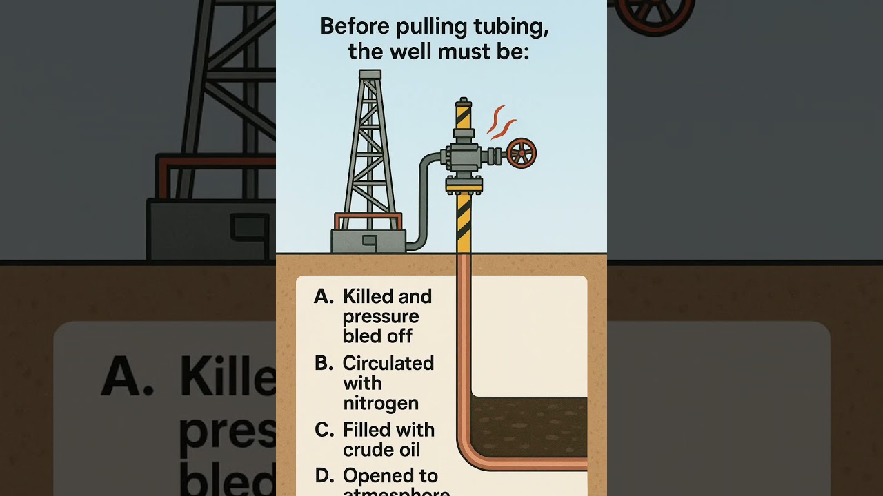 Well Preparation Before Pulling Tubing Q5 #DrillingHSE #OilRigSafety #WellControl #TubingOperations