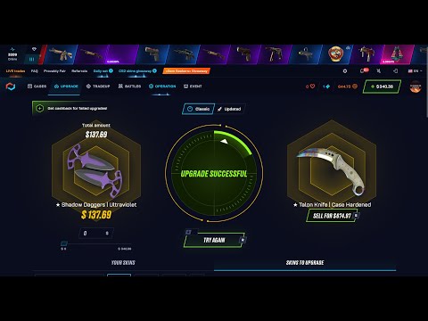 Knife upgrade on csgo.net / CSGONET promo code "FOS" +30% bonus (mycsgo)