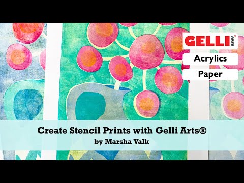 Create Stencil Prints inspired by H N Werkman with Gelli Arts® by Marsha Valk