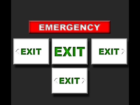 emergency exit sign board design adobe photoshop cs,6 by graphic school