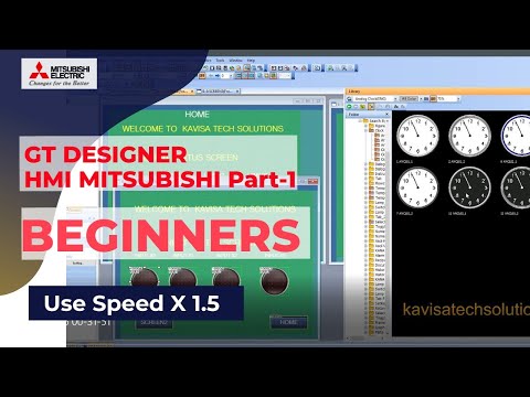GT DESIGNER 3 BASICS | Mitsubishi hmi design |mitsubishi hmi programming |gt designer 3 tutorial
