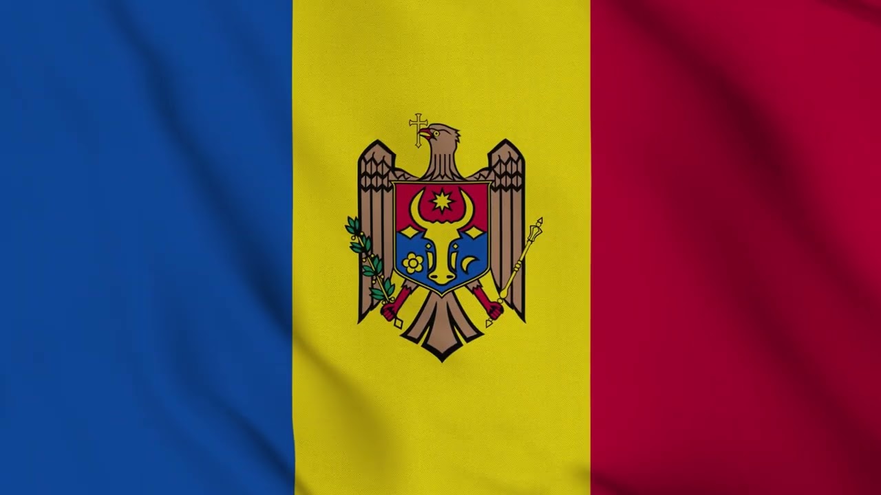 Moldova Flag Waving 4K 🇲🇩 | National Flag of Moldova Animation
