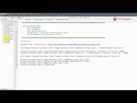 UFT 12.01 - QTP - Sychronization Video Lecture - Automation Training ...