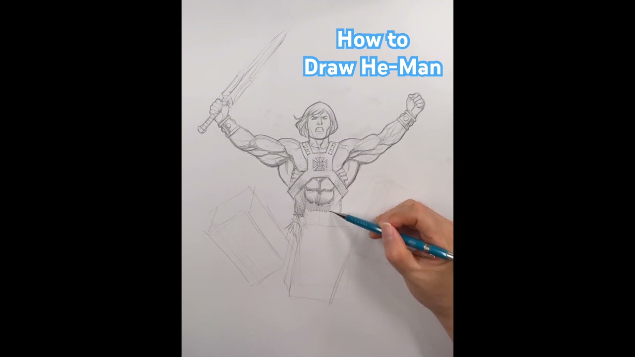 How to Draw He-Man #frankchoartist #heman #mastersoftheuniverse #cartoon #drawing #sketch #art