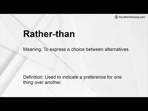 Rather-than Meaning