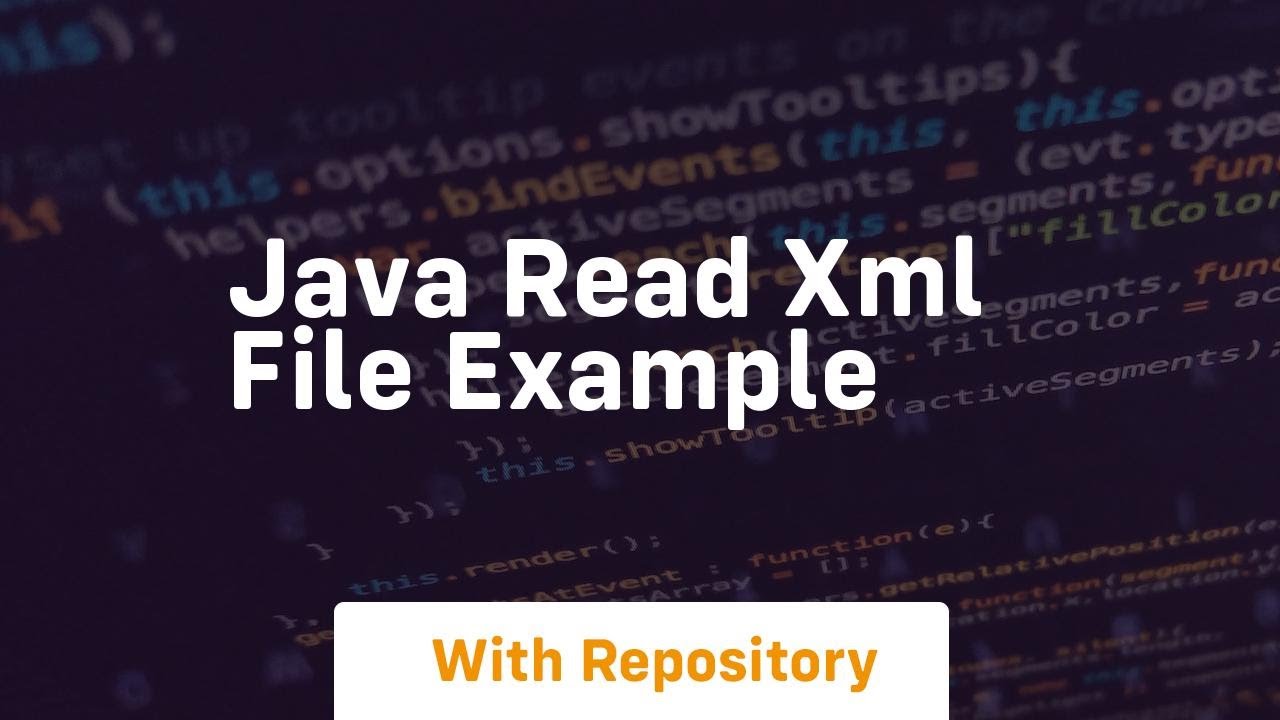 java read xml file example