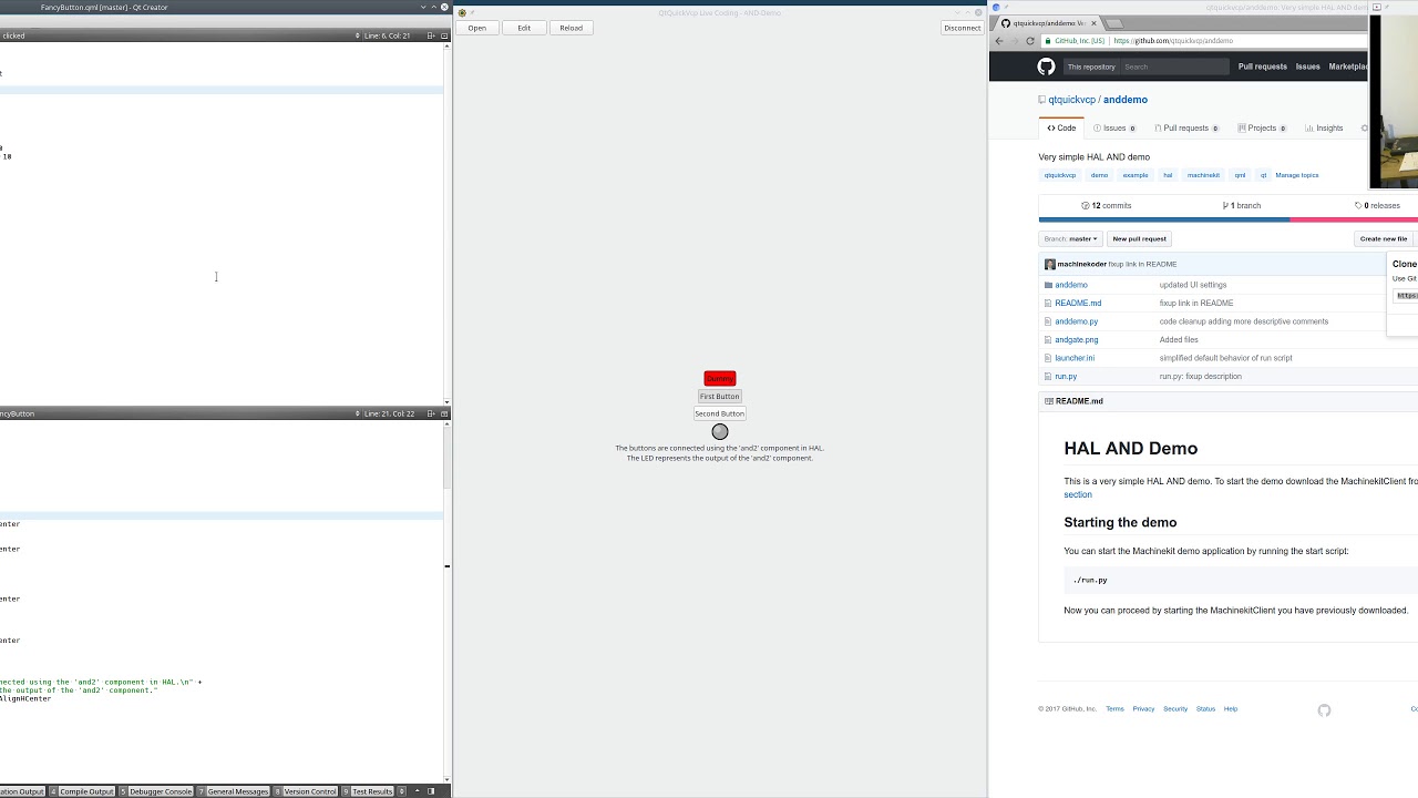 QtQuickVcp QML Live Coding with MachinekitClient