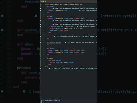 Quick tip on using Vim with RuboCop to clean up ruby code #shorts